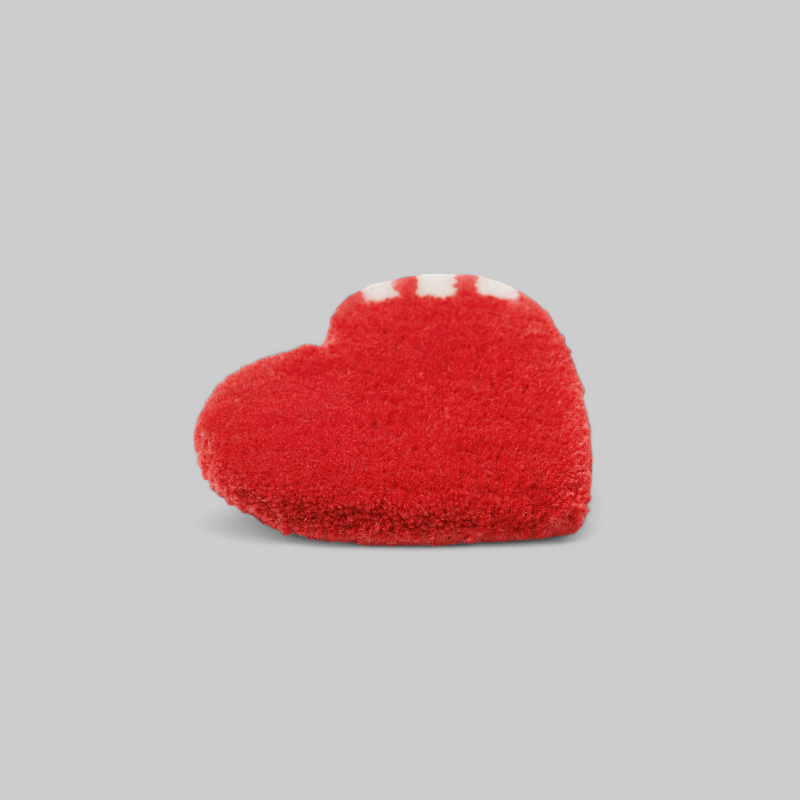Heart Rug Coaster - Red – LOADED
