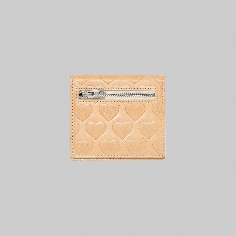 Leather Compact Wallet - Beige – LOADED