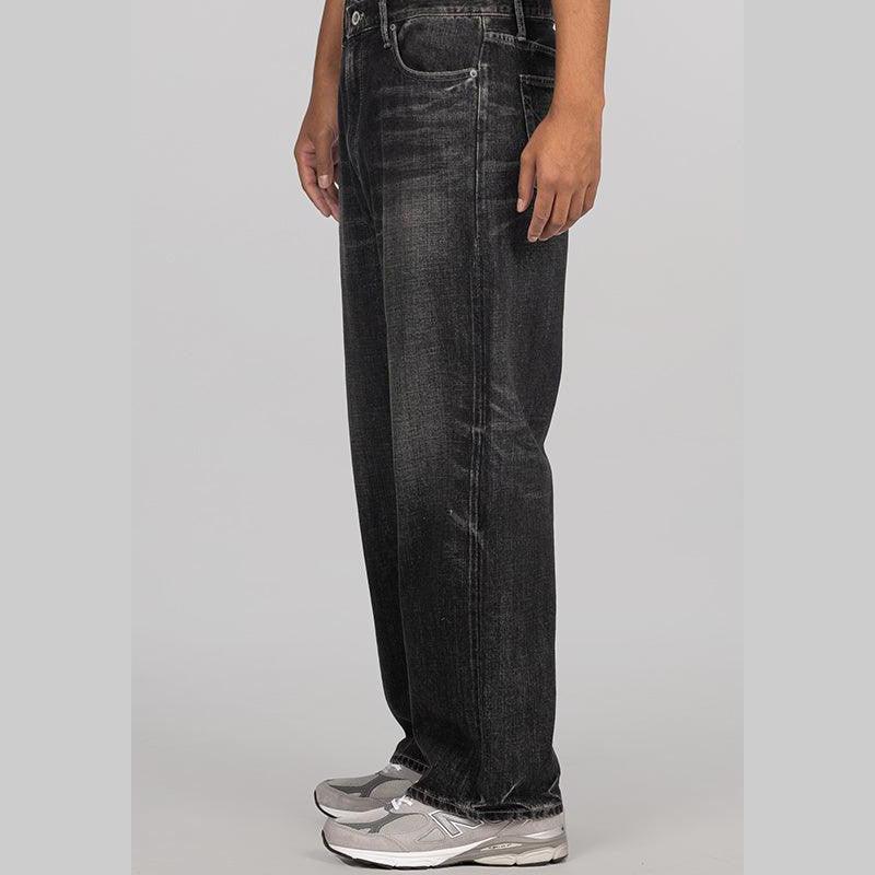 Washed Denim DP Wide Pant - Black – LOADED